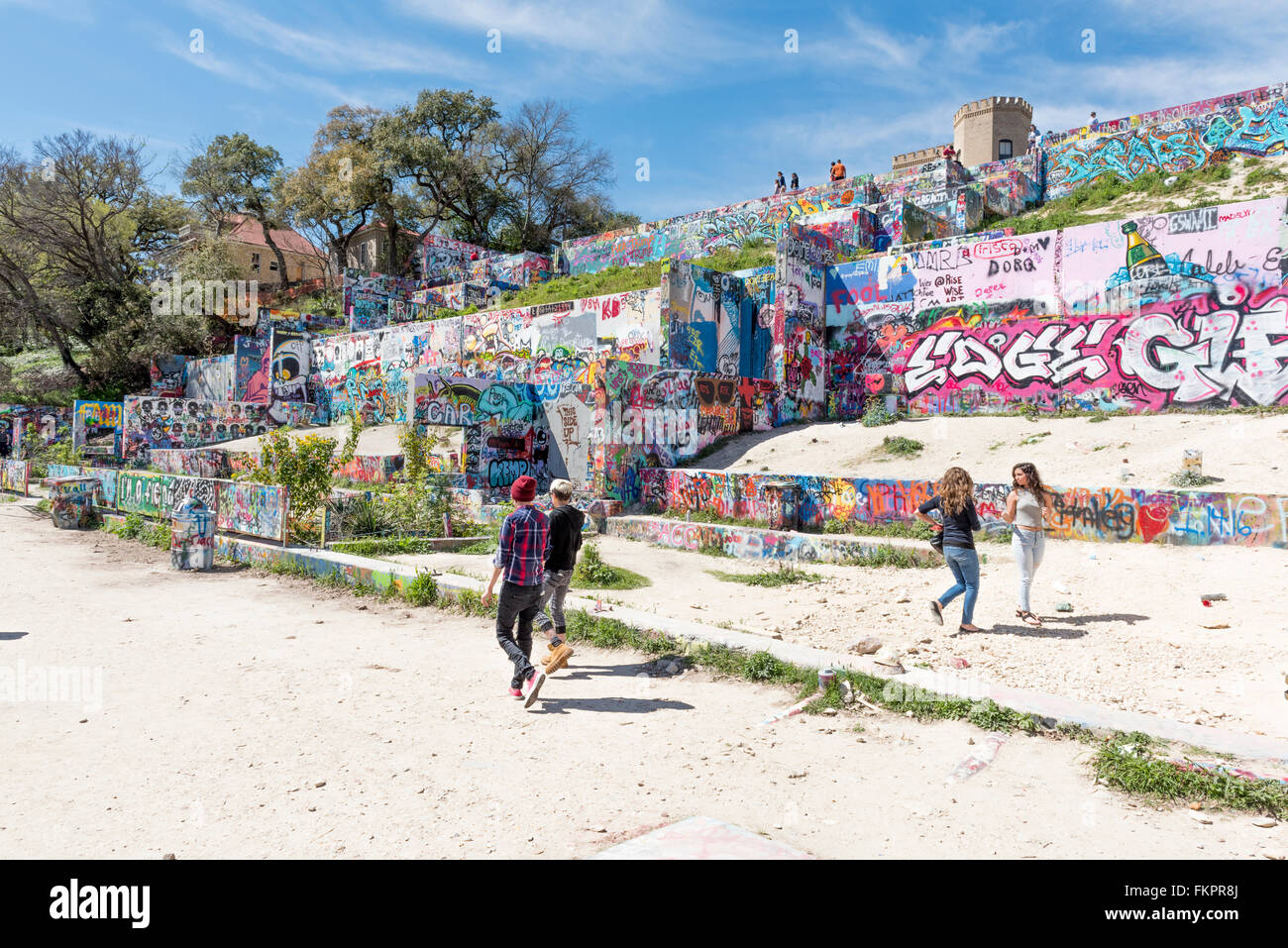 Graffiti Park in Austin, Texas, United States of America Stock Photo ...