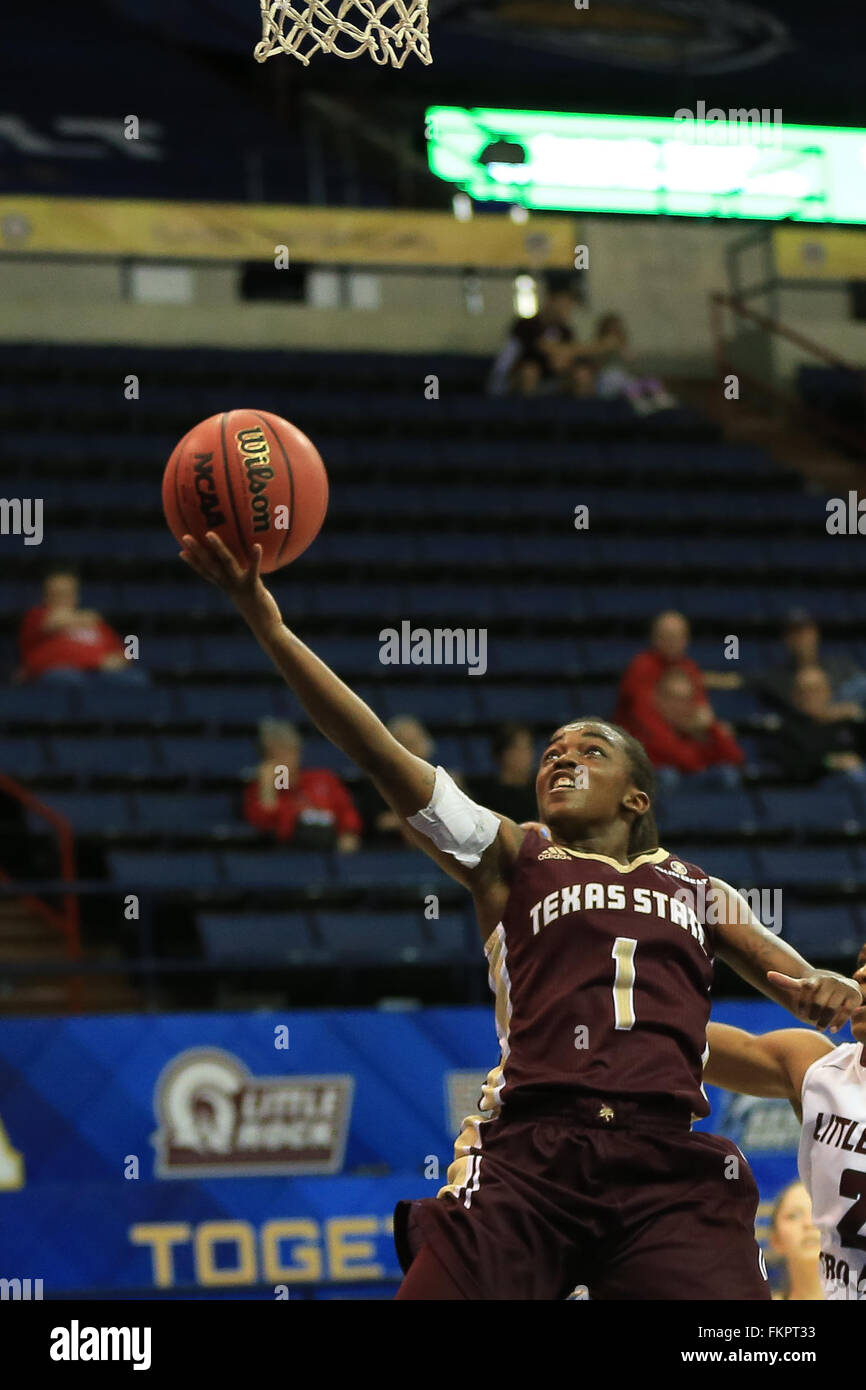 New Orleans, Louisiana, USA. 09th Mar, 2016. Texas State Bobcats guard ...