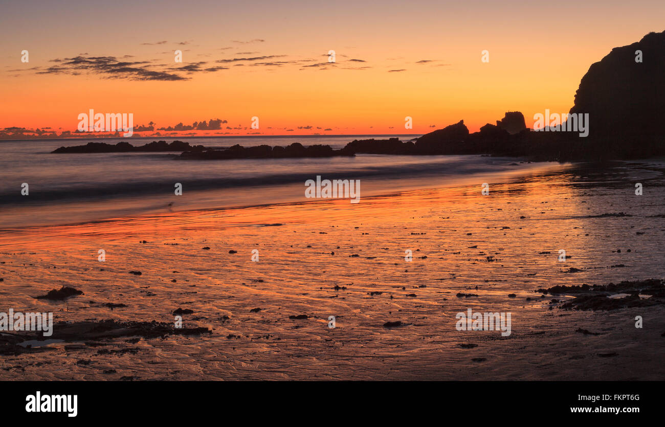 Crescent Bay beach panoramic view of the ocean at sunset in Laguna ...