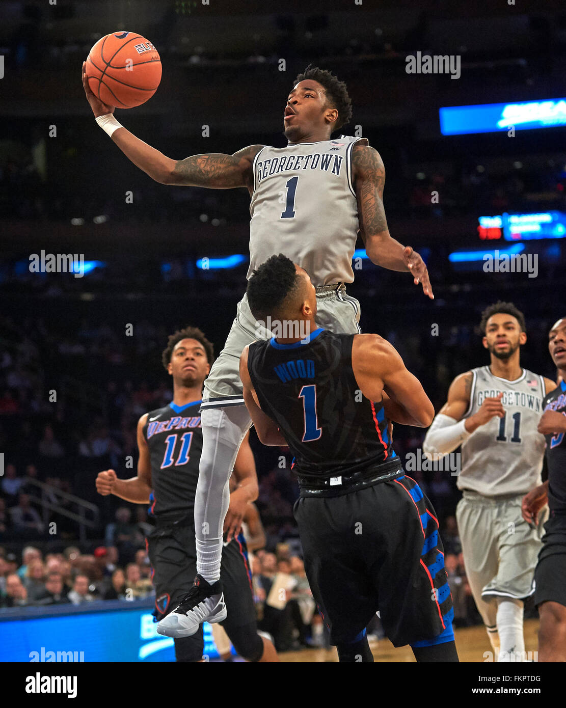 Piscataway, New Jersey, USA. 9th Mar, 2016. Georgetown's guard Tre ...