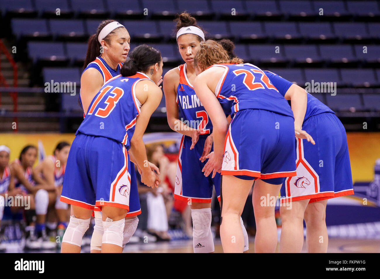 New Orleans, LA, USA. 09th Mar, 2016. Texas Arlington Mavericks guard ...
