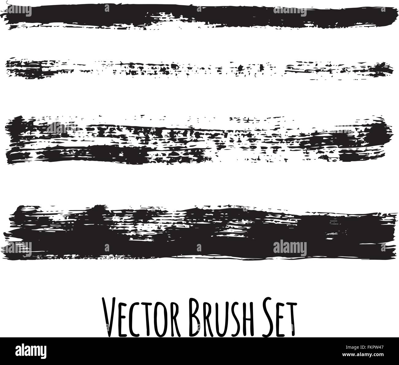 Set of four vector grunge brushes Stock Vector Image & Art - Alamy