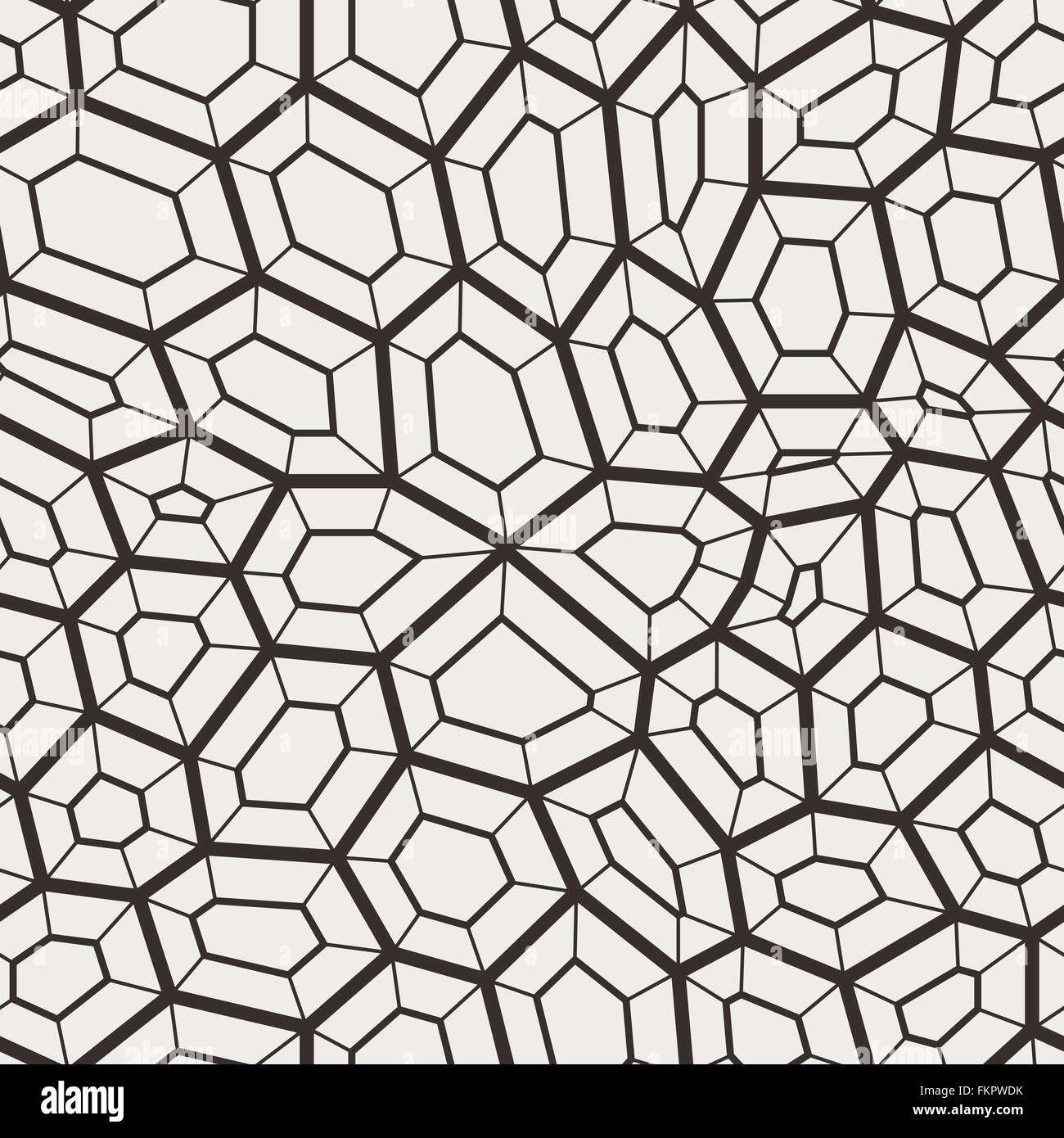 Vector seamless pattern in a grid of polygons with lines Stock Vector ...