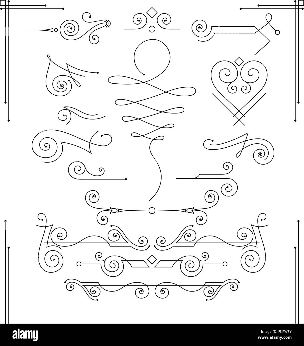 Symmetrical curls Stock Vector Images - Alamy