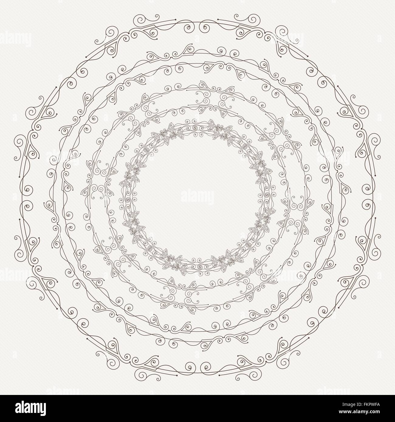 Set of four elegant filigree frames in vintage style Stock Vector Image ...