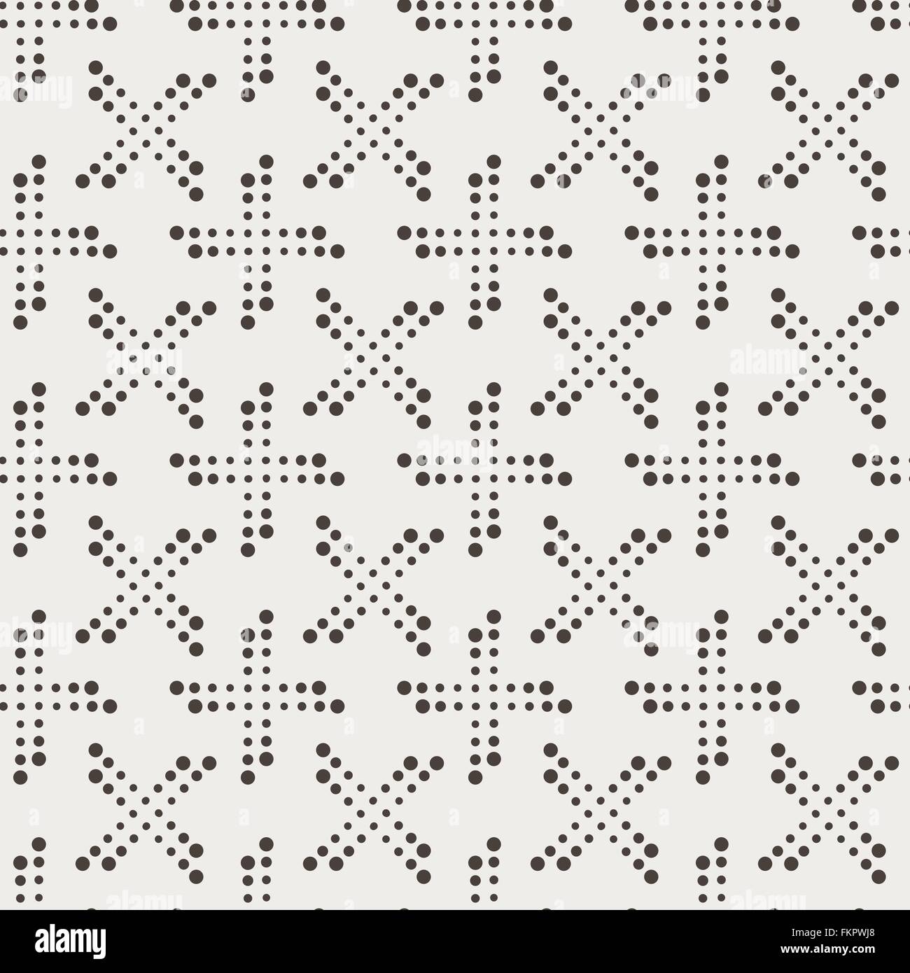 Vector seamless geometric pattern of dots of different sizes Stock ...