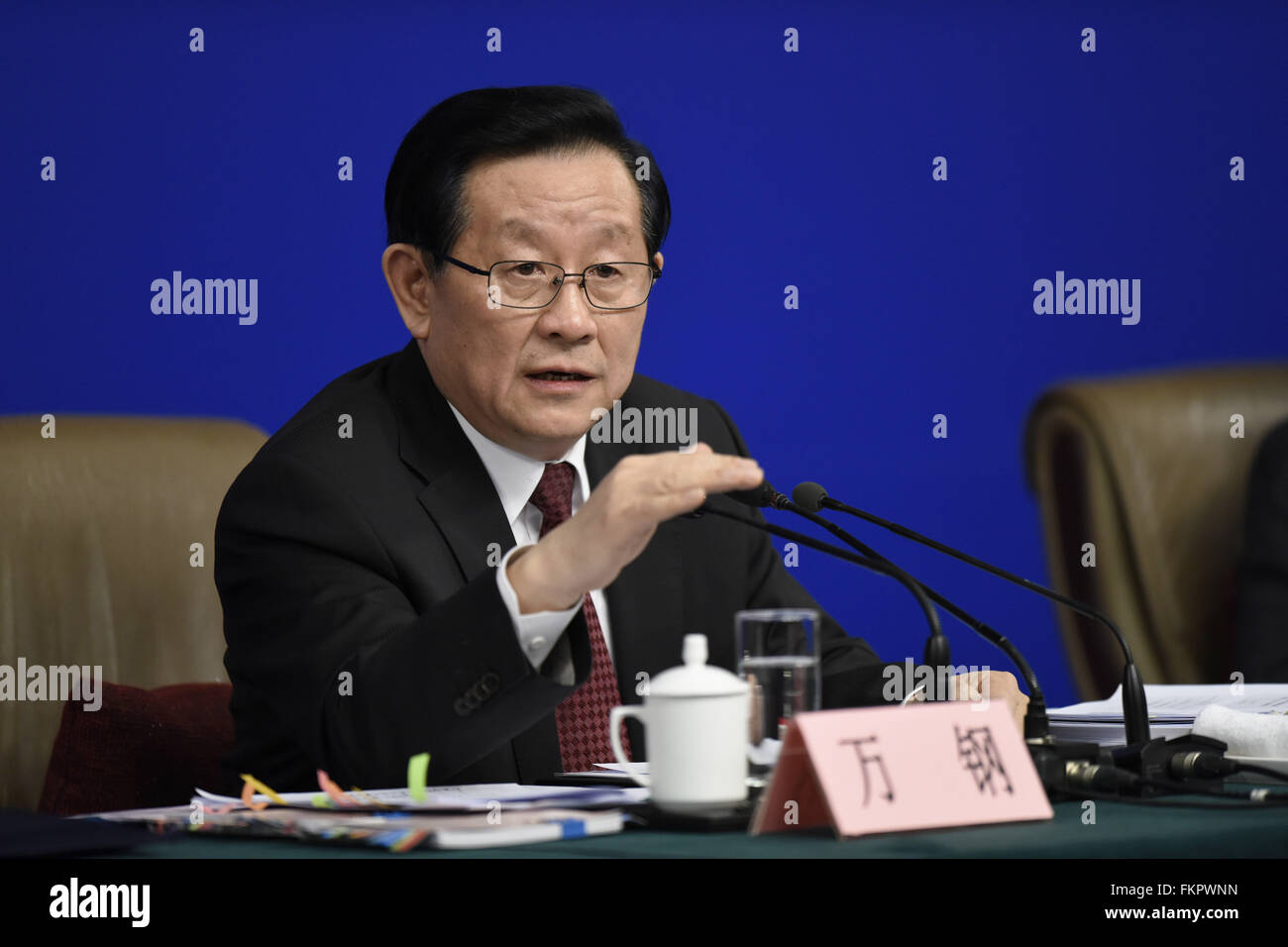 Beijing, China. 10th Mar, 2016. Chinese Minister of Science and ...