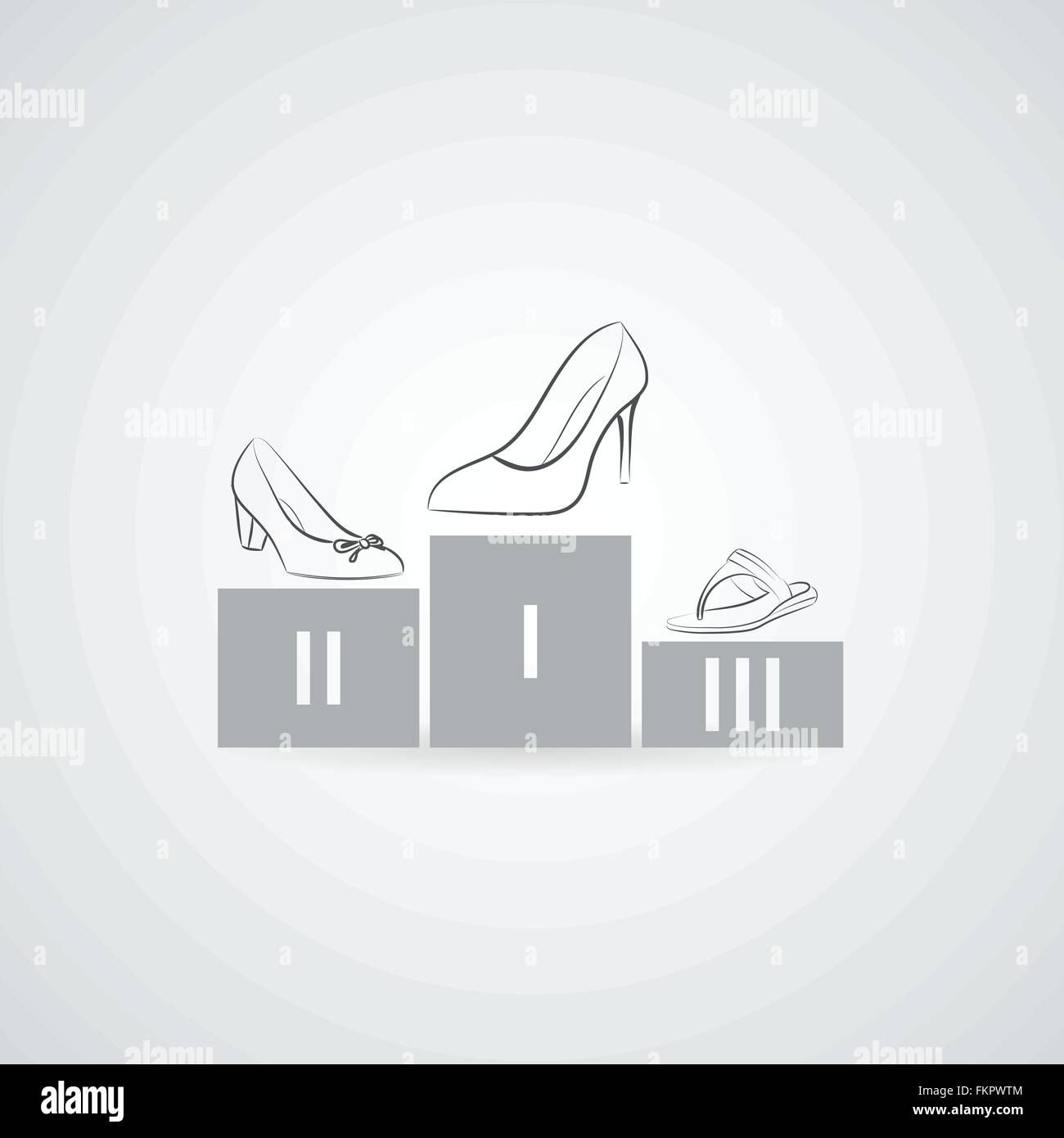 Women's shoes on a pedestal. Flat icon Stock Vector Image & Art - Alamy