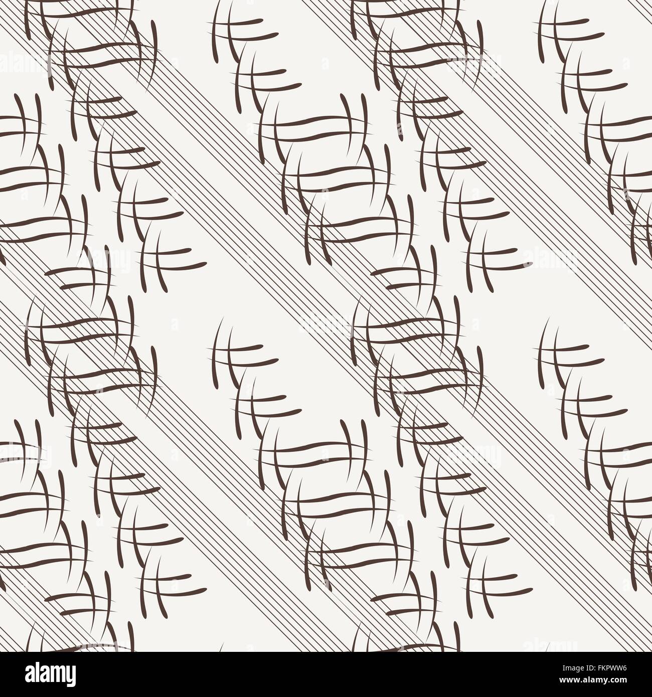 Vector seamless pattern of the elements of curved lines Stock Vector ...