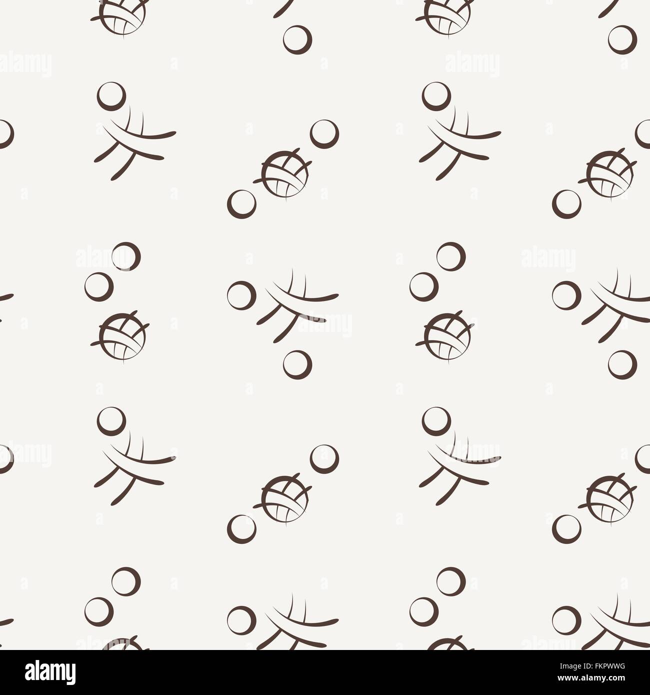 Vector Seamless Pattern Of The Elements Of Curved Lines Stock Vector Image And Art Alamy