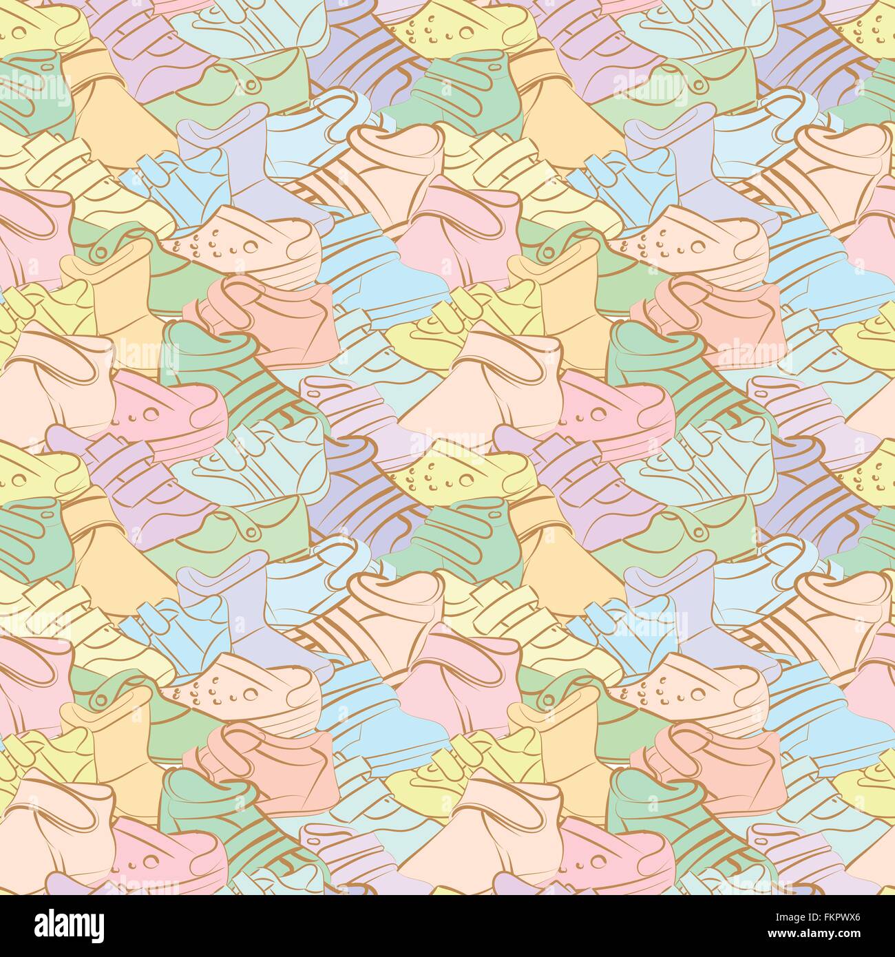 Vector seamless set of baby shoes Stock Vector Image & Art - Alamy
