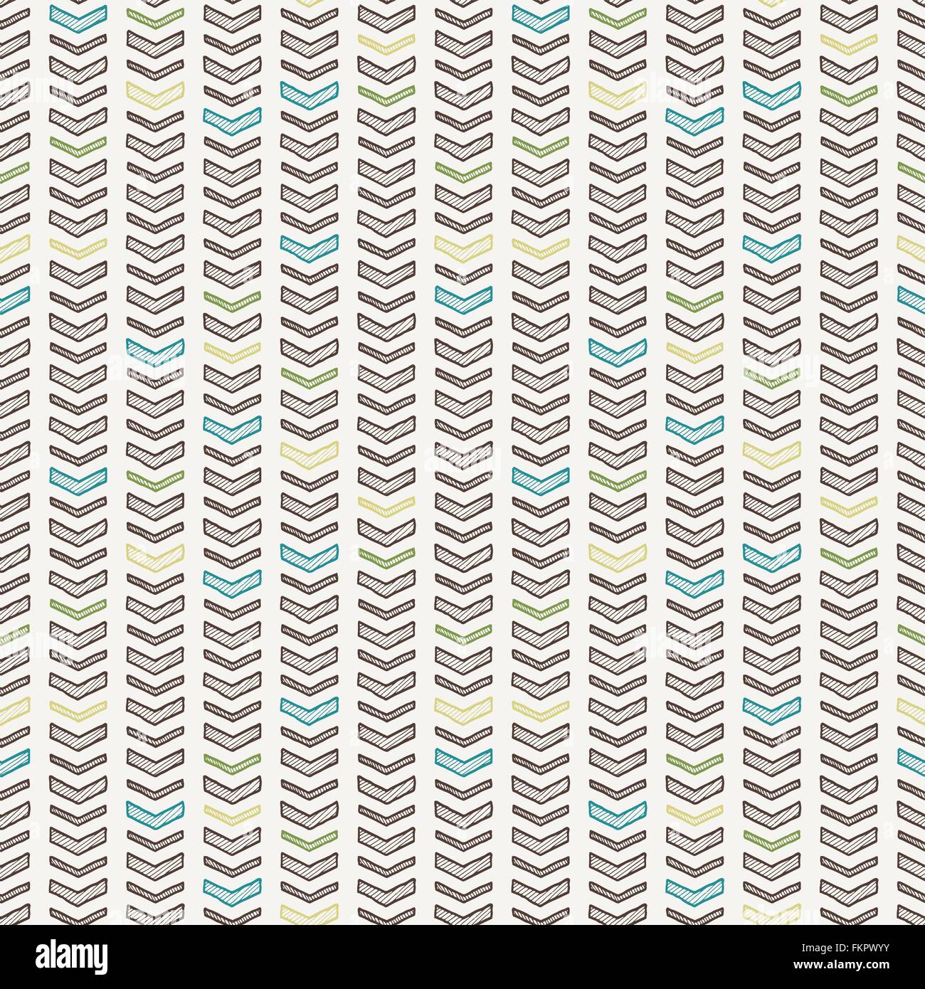 Vector seamless texture of hand-drawn arrows or chevrons Stock Vector ...