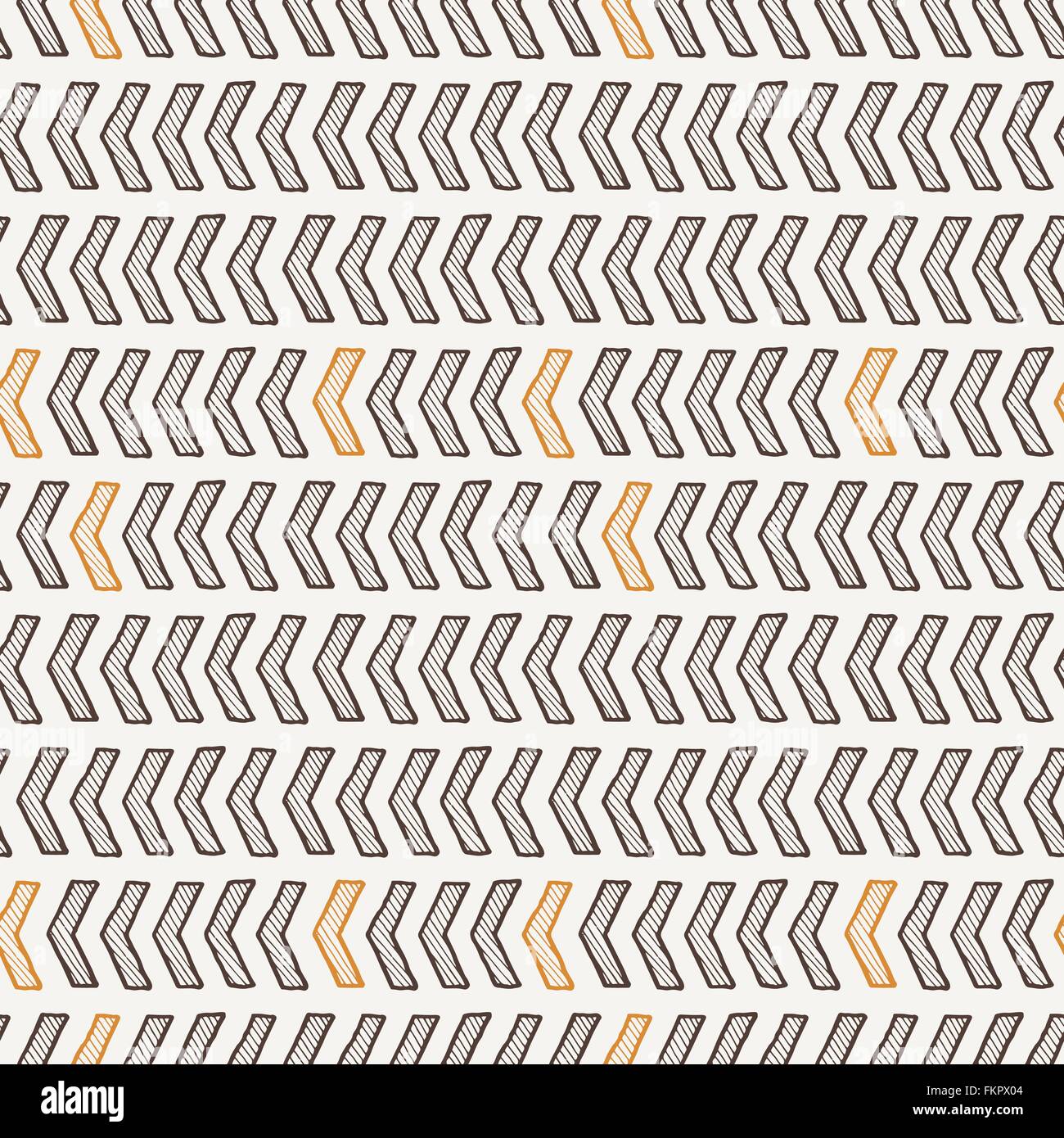 Vector seamless texture of hand-drawn arrows or chevrons Stock Vector ...