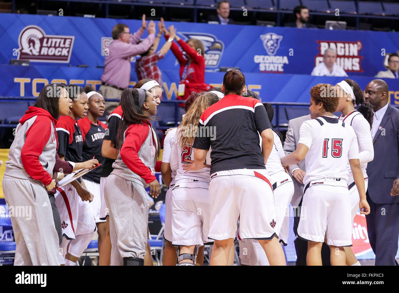 New Orleans, LA, USA. 09th Mar, 2016. Louisiana Lafayette Ragin' Cajuns ...