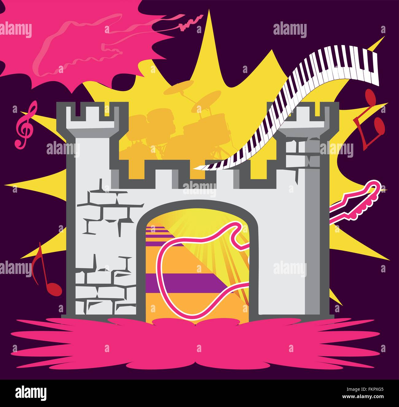 Rock bar Stock Vector Images - Alamy