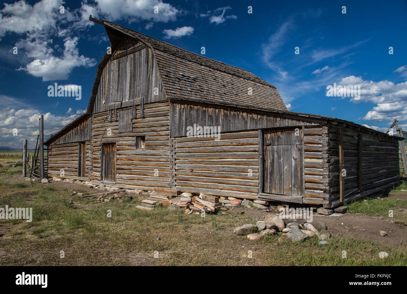 Old Wyoming Barn Stock Photo - Alamy
