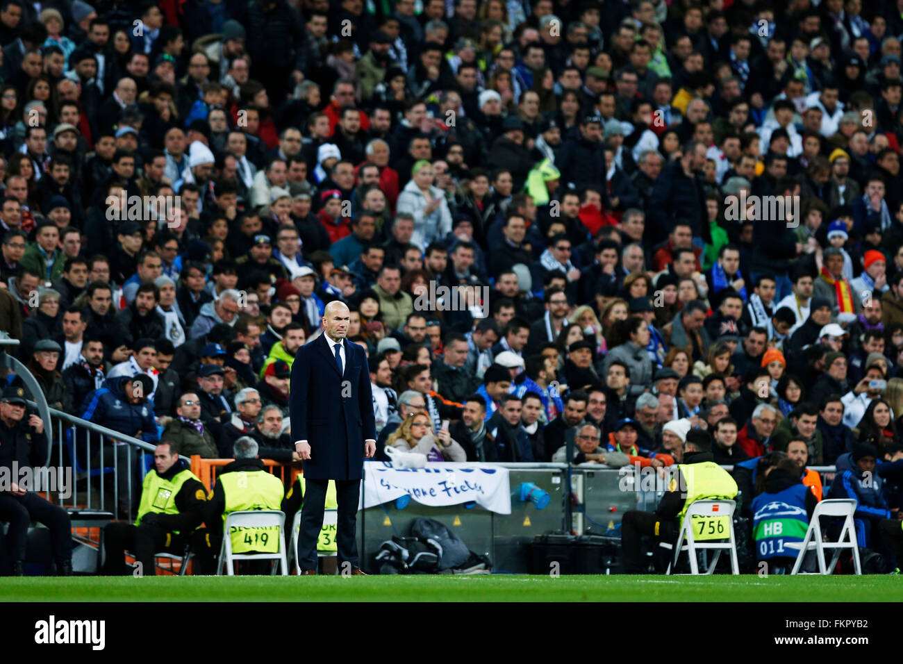 Madrid, Spain. © D. 8th Mar, 2016. Zinedine Zidane (Real) Football ...