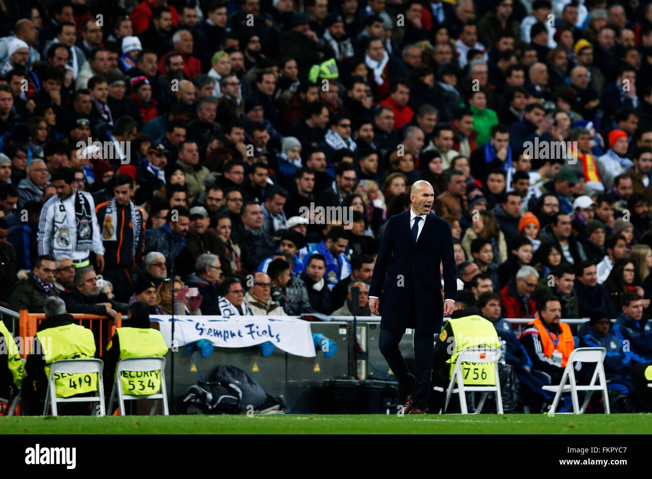 Madrid, Spain. © D. 8th Mar, 2016. Zinedine Zidane (Real) Football ...