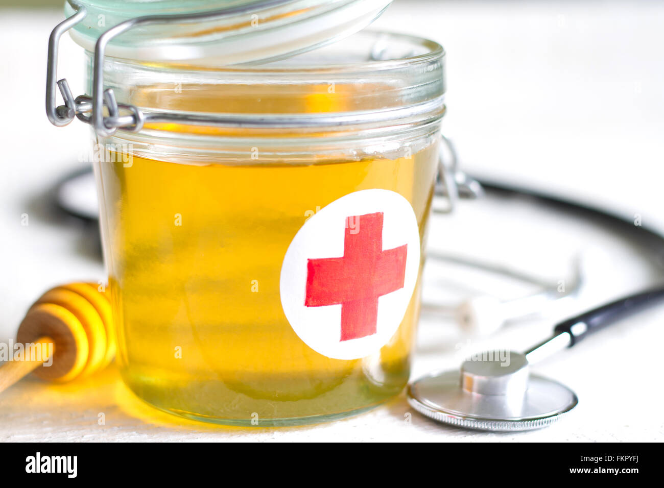 Honey is a cure abstract health lifestyle concept Stock Photo - Alamy