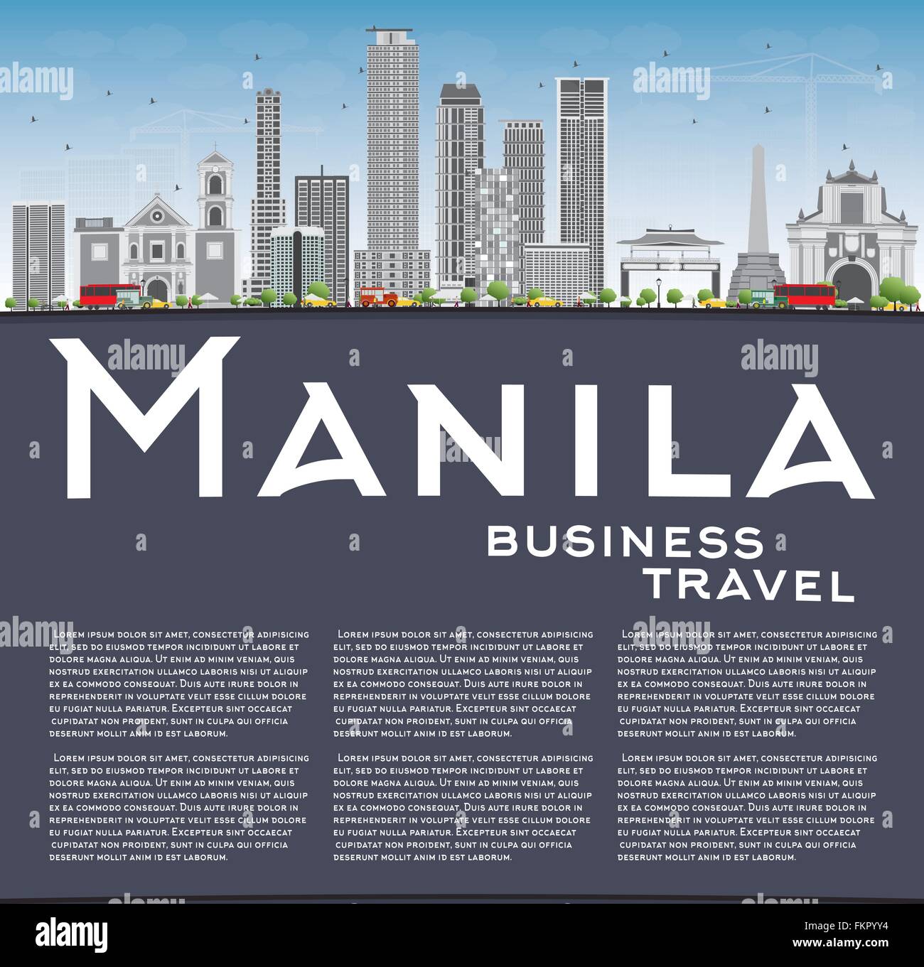 Manila symbol skyline hi-res stock photography and images - Alamy