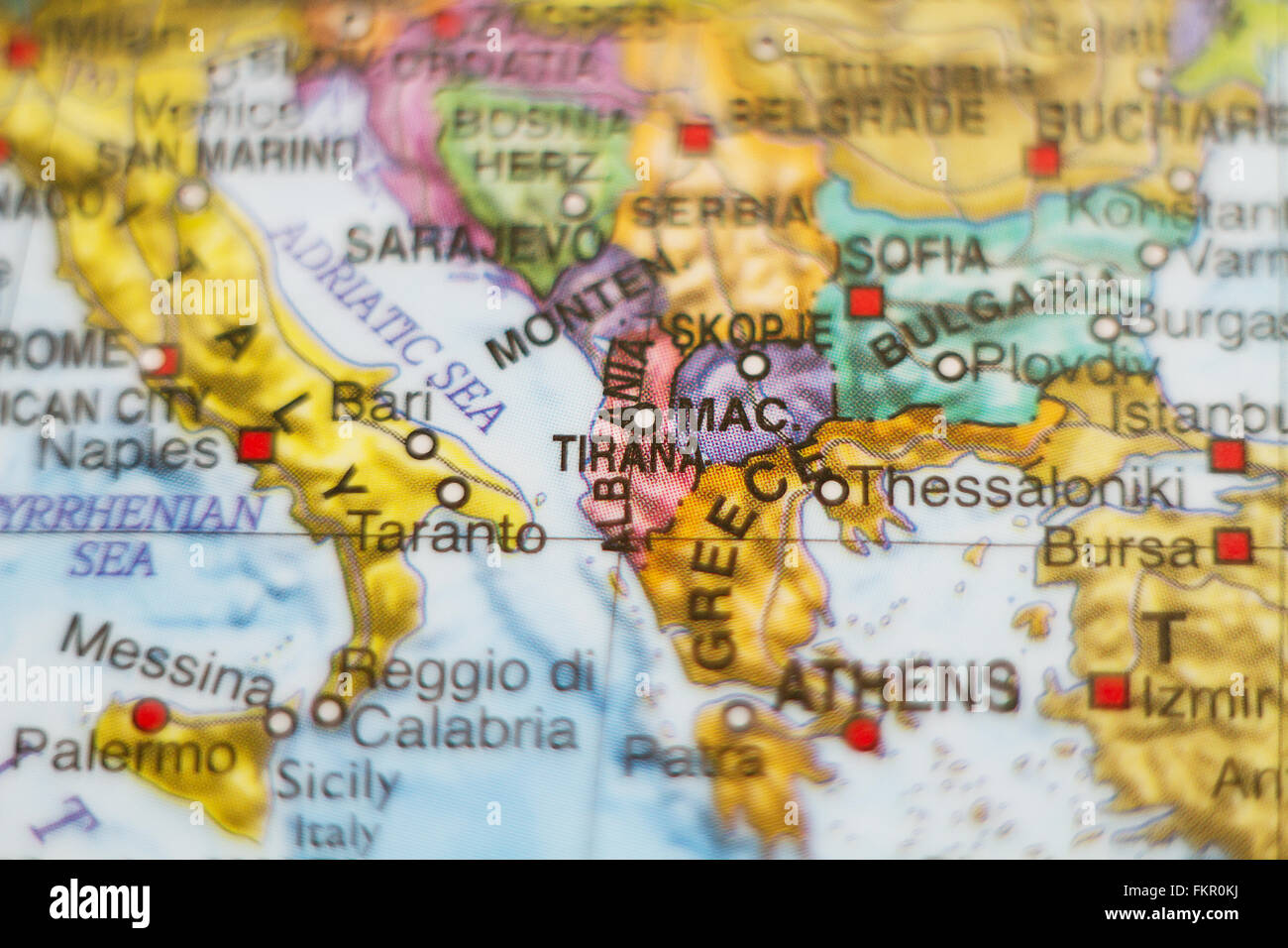Map of tirana hi-res stock photography and images - Alamy