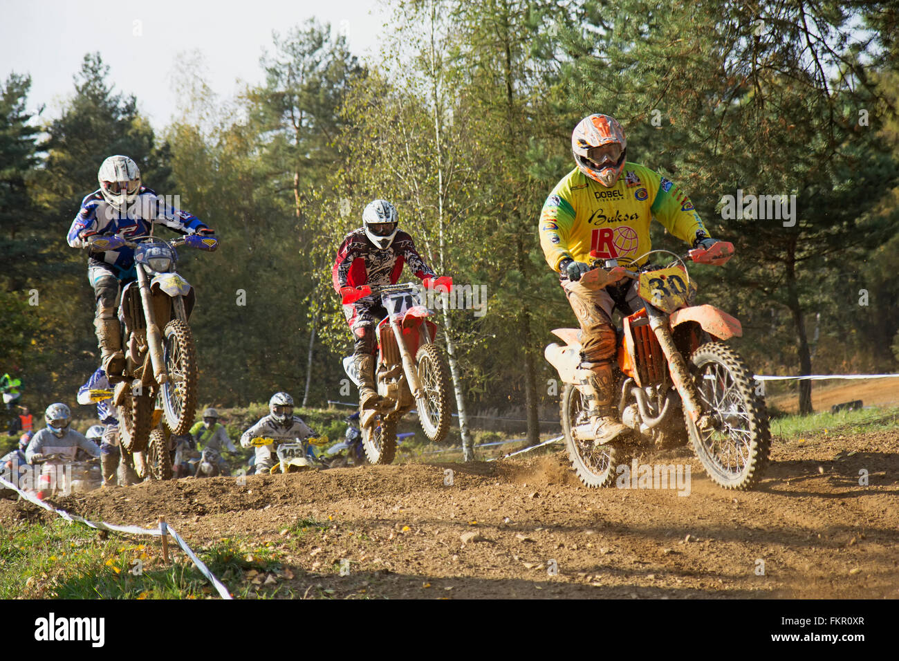 Motocross riders jumping in hi-res stock photography and images - Alamy