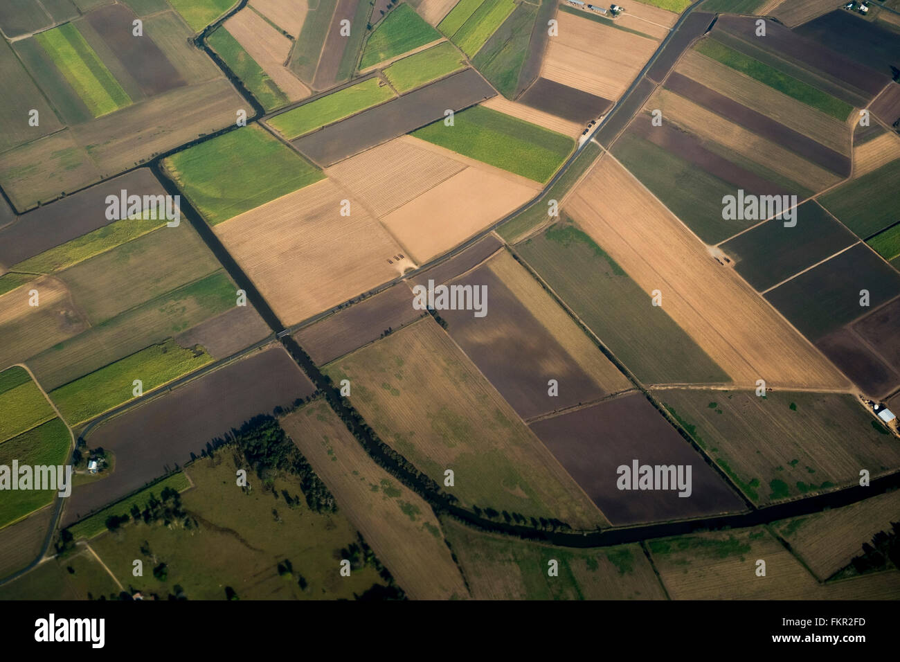 Aerial view of rural farmland Stock Photo - Alamy