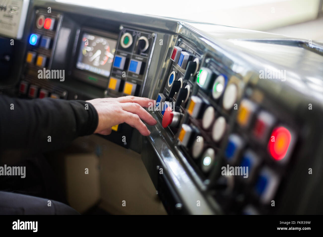 Dashboard push button controls hi-res stock photography and images - Alamy