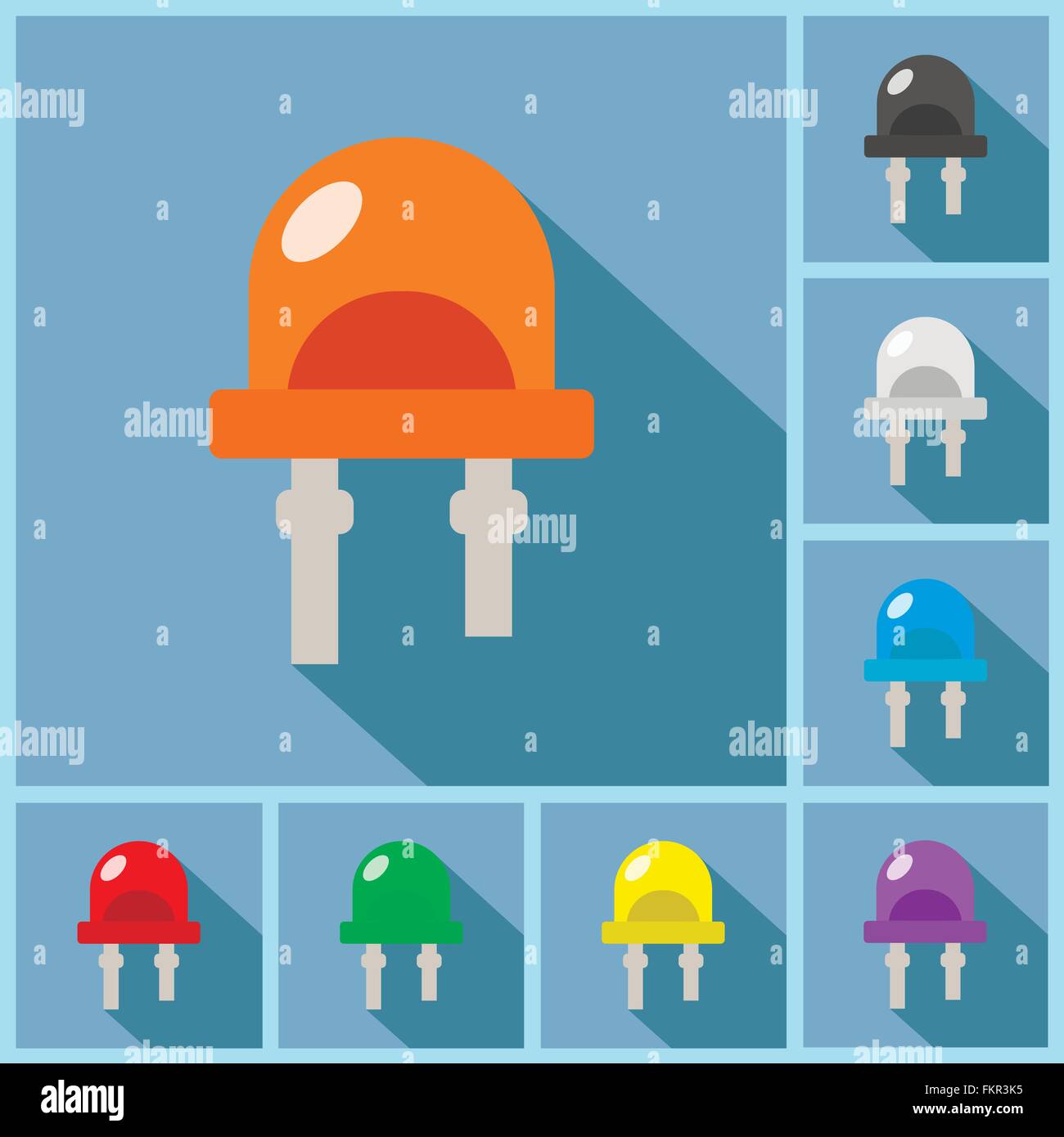 Set white light emitting Stock Vector Images - Alamy