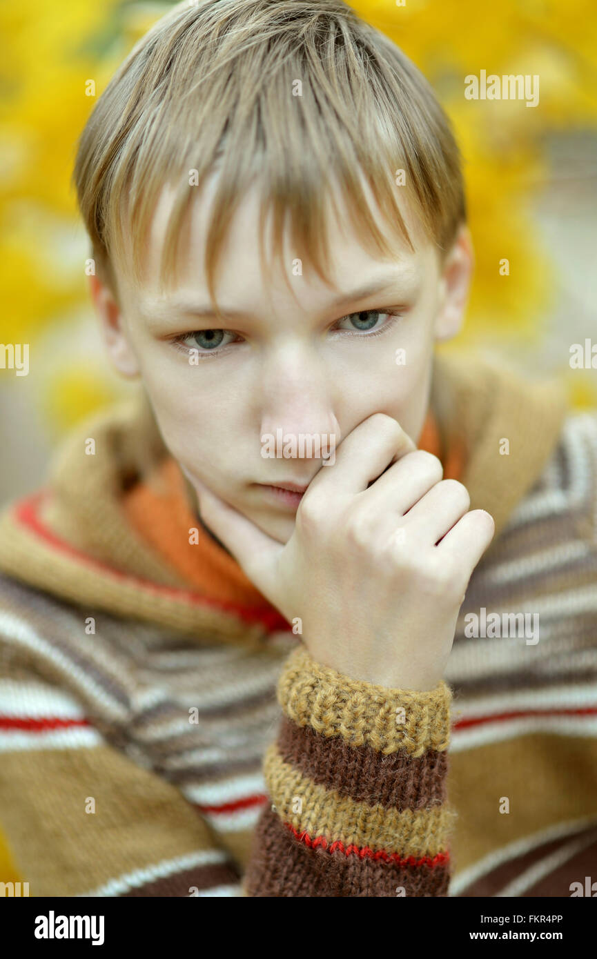 Little sad boy Stock Photo - Alamy
