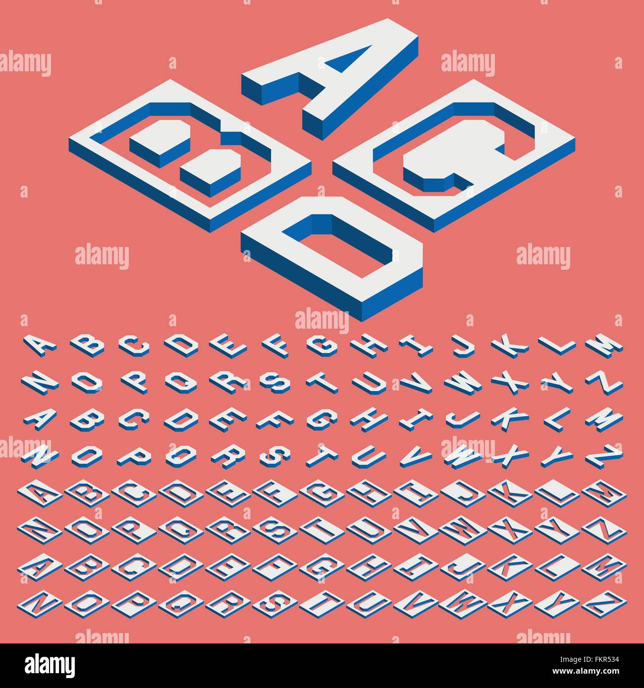Isometric letters vector Stock Vector Image & Art - Alamy