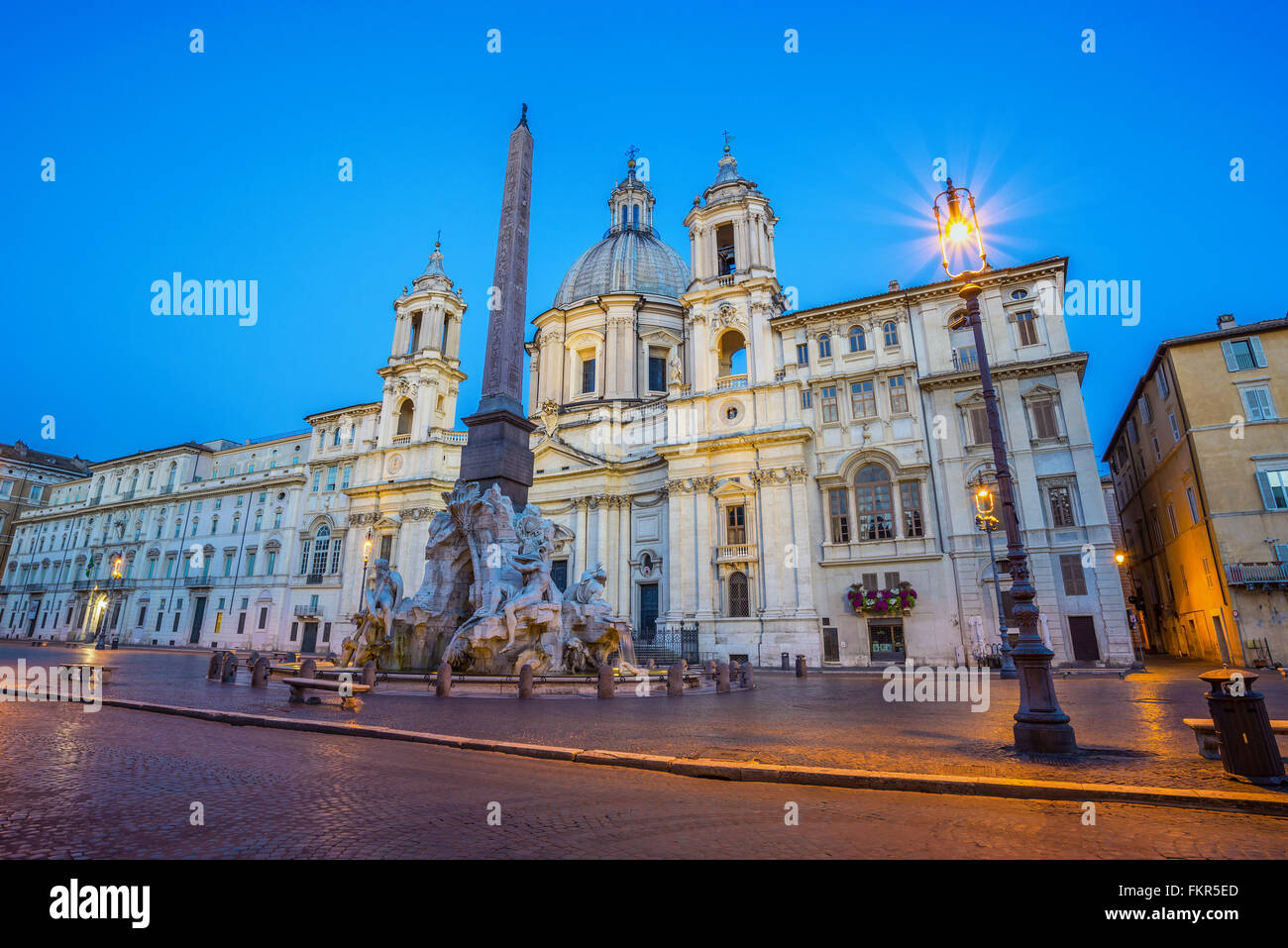 Piazza Navona at night, Rome, Italy Stock Photo - Alamy