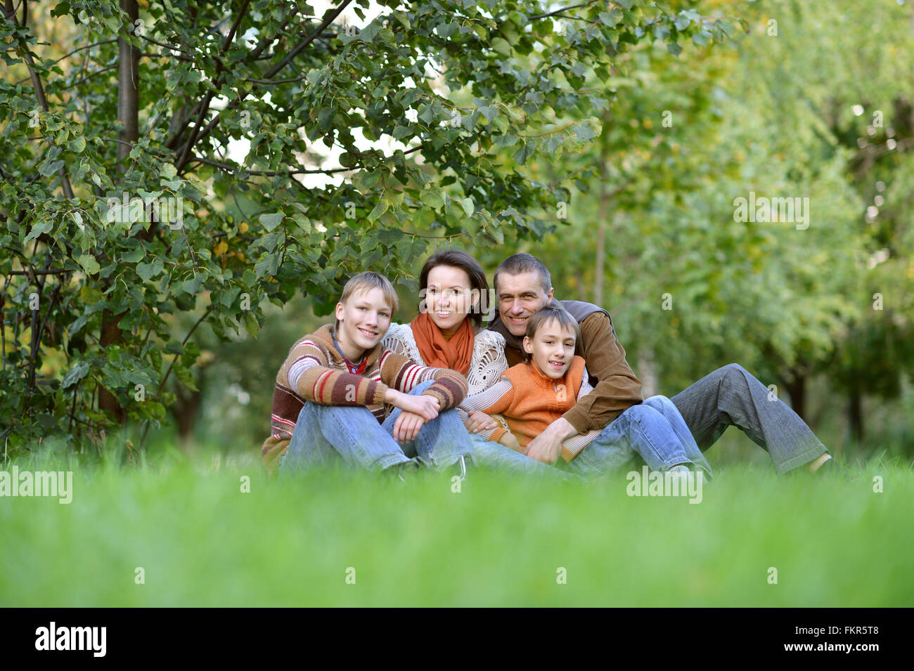 beautiful happy family Stock Photo - Alamy