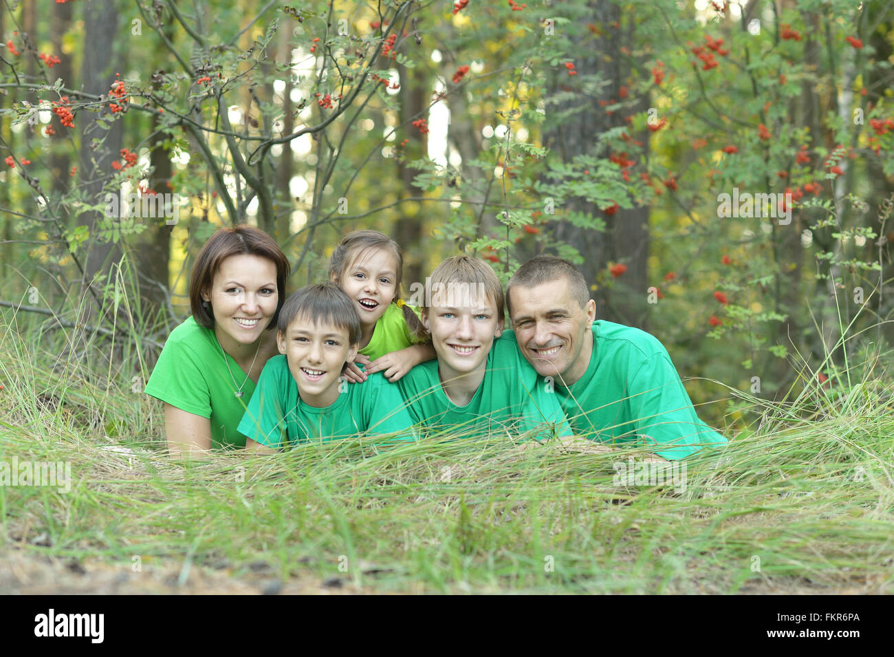 Family doing exercises Stock Photo - Alamy