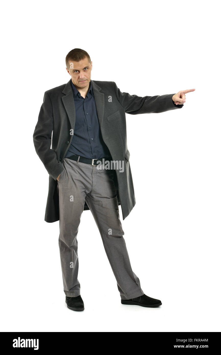 attractive man pointing Stock Photo - Alamy