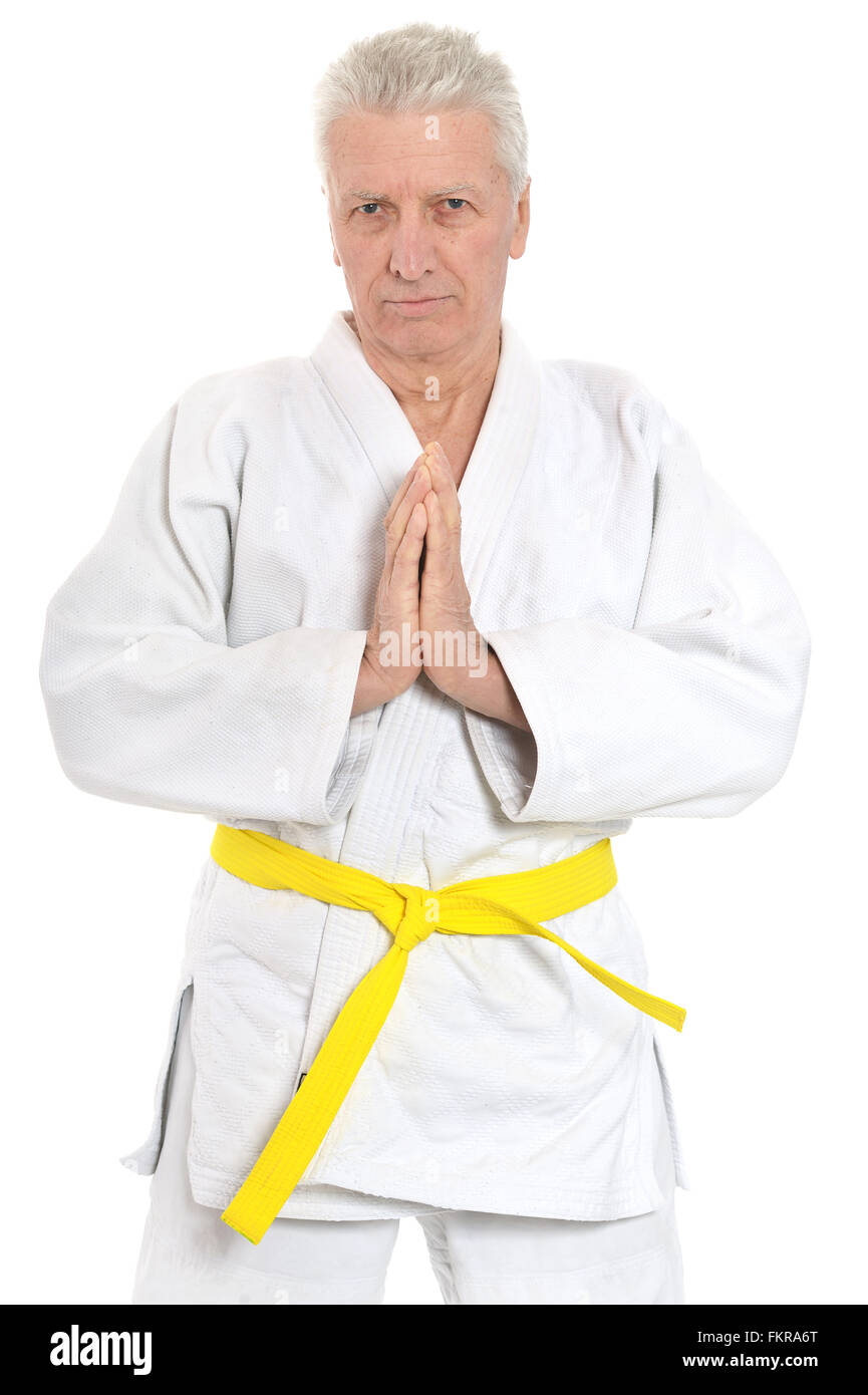 man in karate pose Stock Photo - Alamy