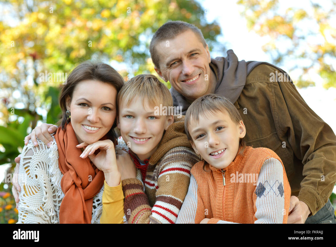 Happy smiling family Stock Photo - Alamy