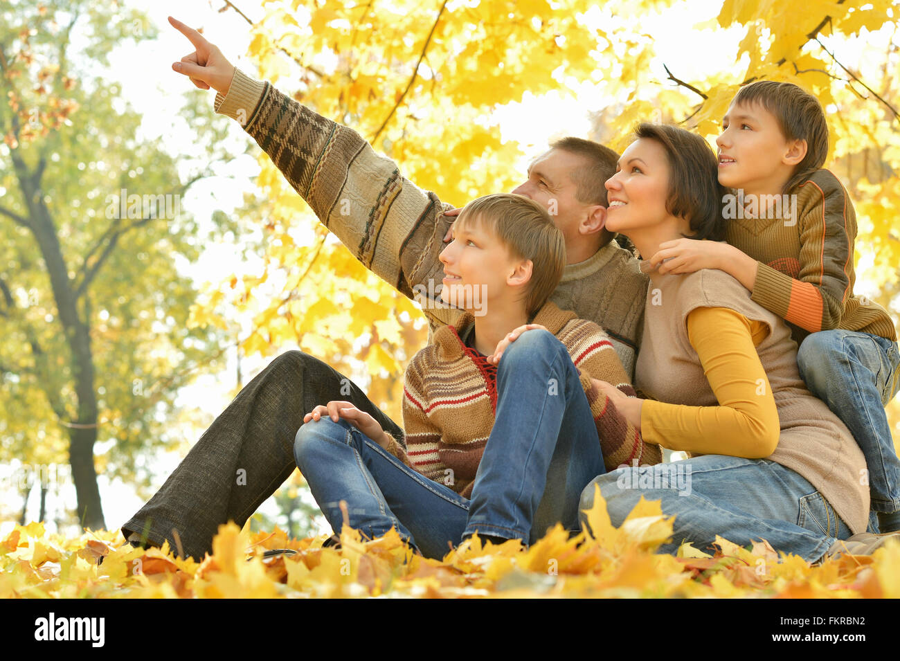 beautiful happy family Stock Photo - Alamy