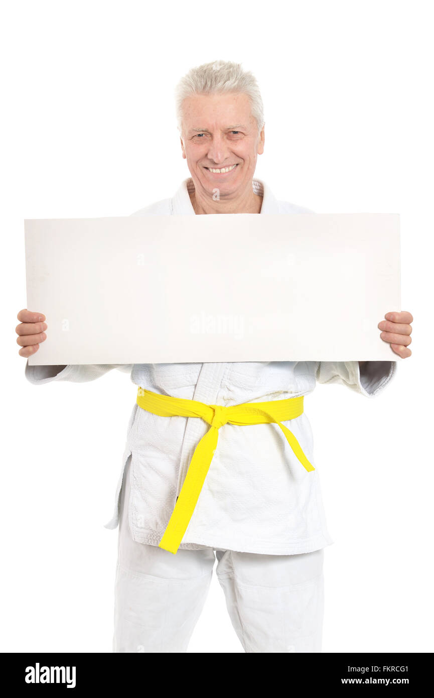 Karate Senior man Stock Photo - Alamy