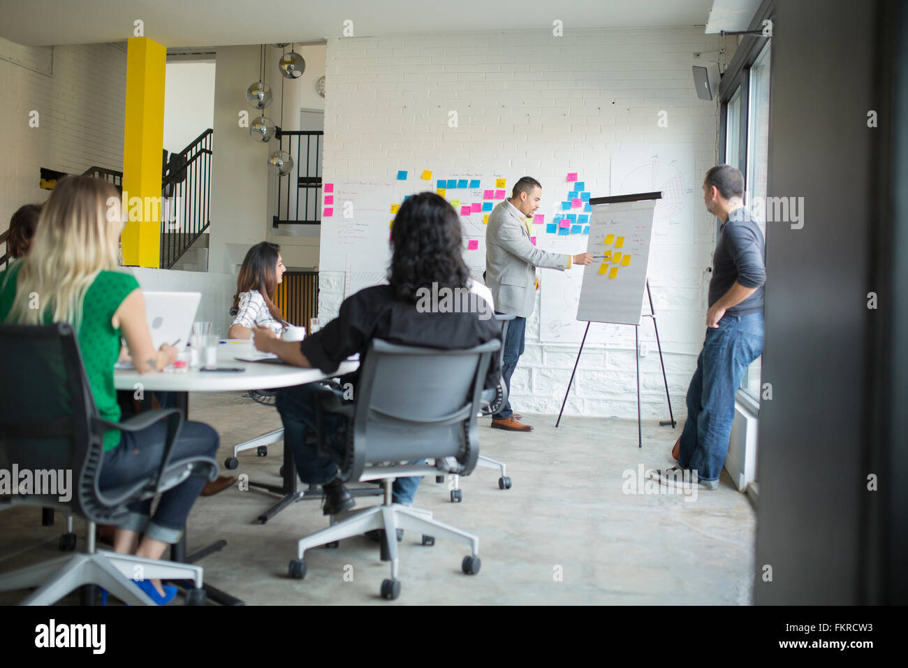Business meeting room with flipchart hi-res stock photography and ...