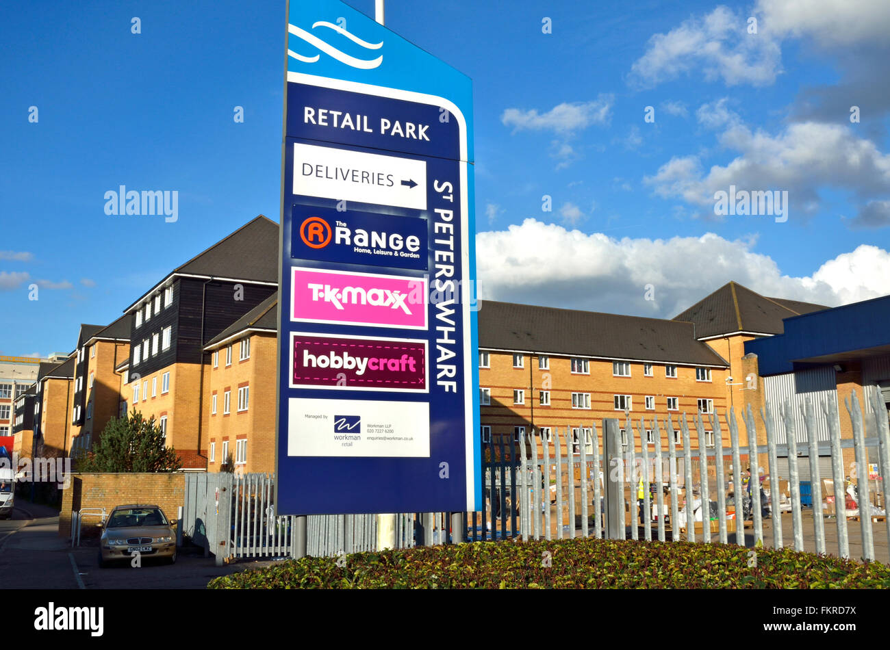 Maidstone, Kent, England, UK. St Peters Wharf Retail Park Stock Photo ...