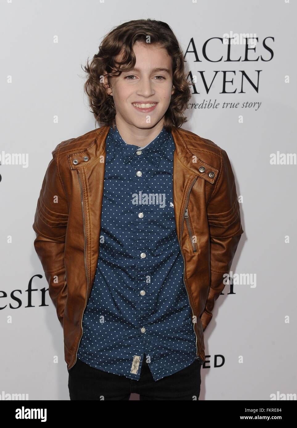 Los Angeles, CA, USA. 9th Mar, 2016. Brandon Spink at arrivals for ...