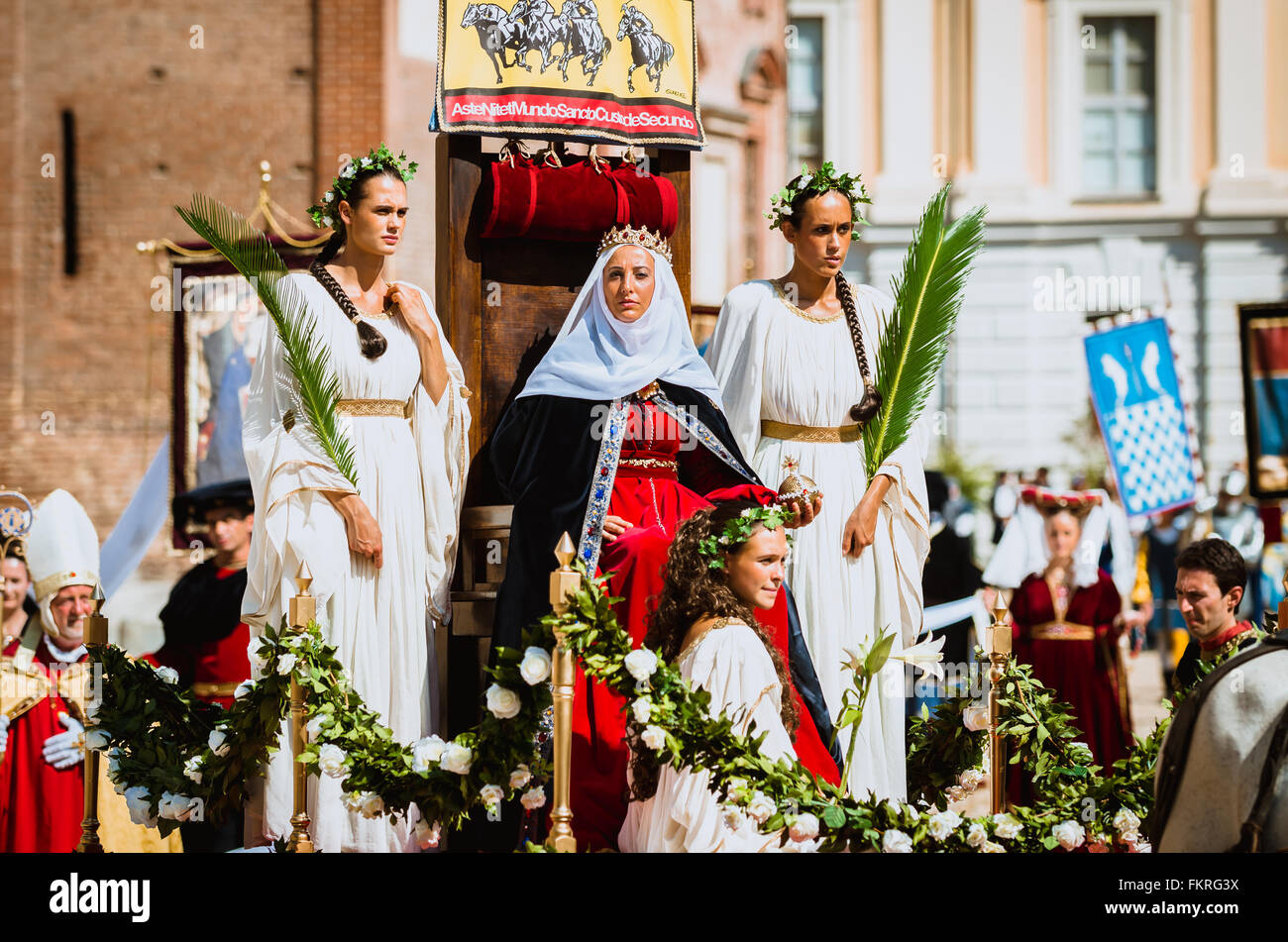Asti, Italy - September 16, 2012: Procession of street performers in ...