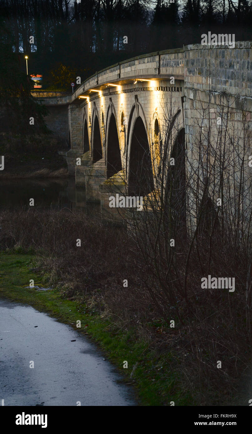 Coldstream Bridge one of the links between England and Scotland Stock ...