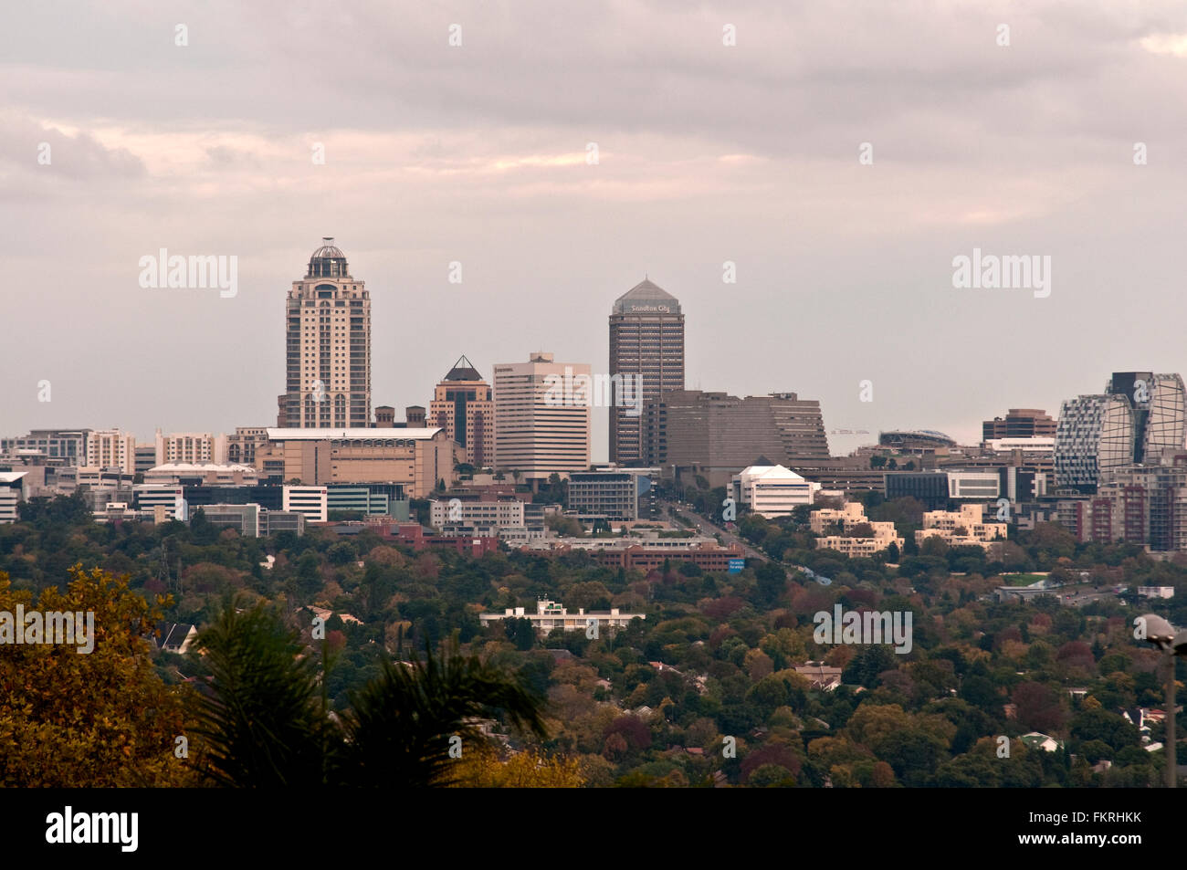 Skyline of Sandton and surrounds Johannesburg South Africa Stock Photo ...