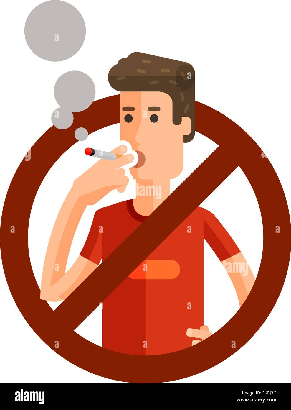 No smoking cartoon hi-res stock photography and images - Alamy