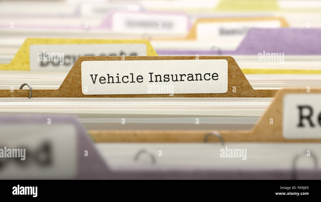 Vehicle Insurance - Folder Name in Directory Stock Photo - Alamy