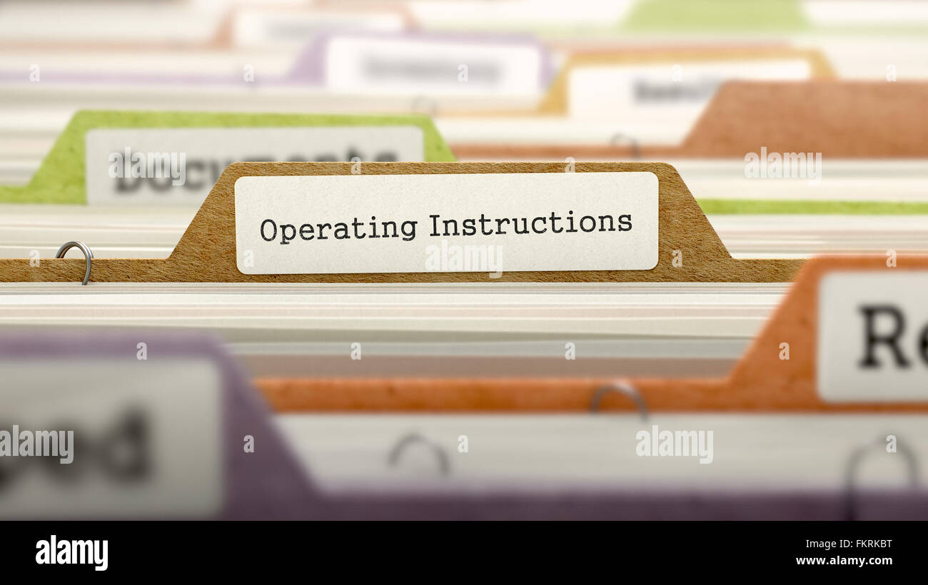 Operating instructions hi-res stock photography and images - Alamy
