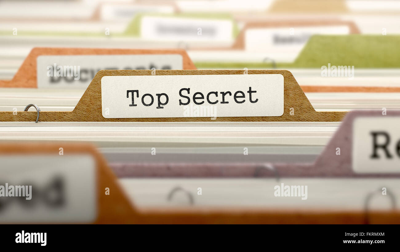File Folder Labeled as Top Secret Stock Photo - Alamy