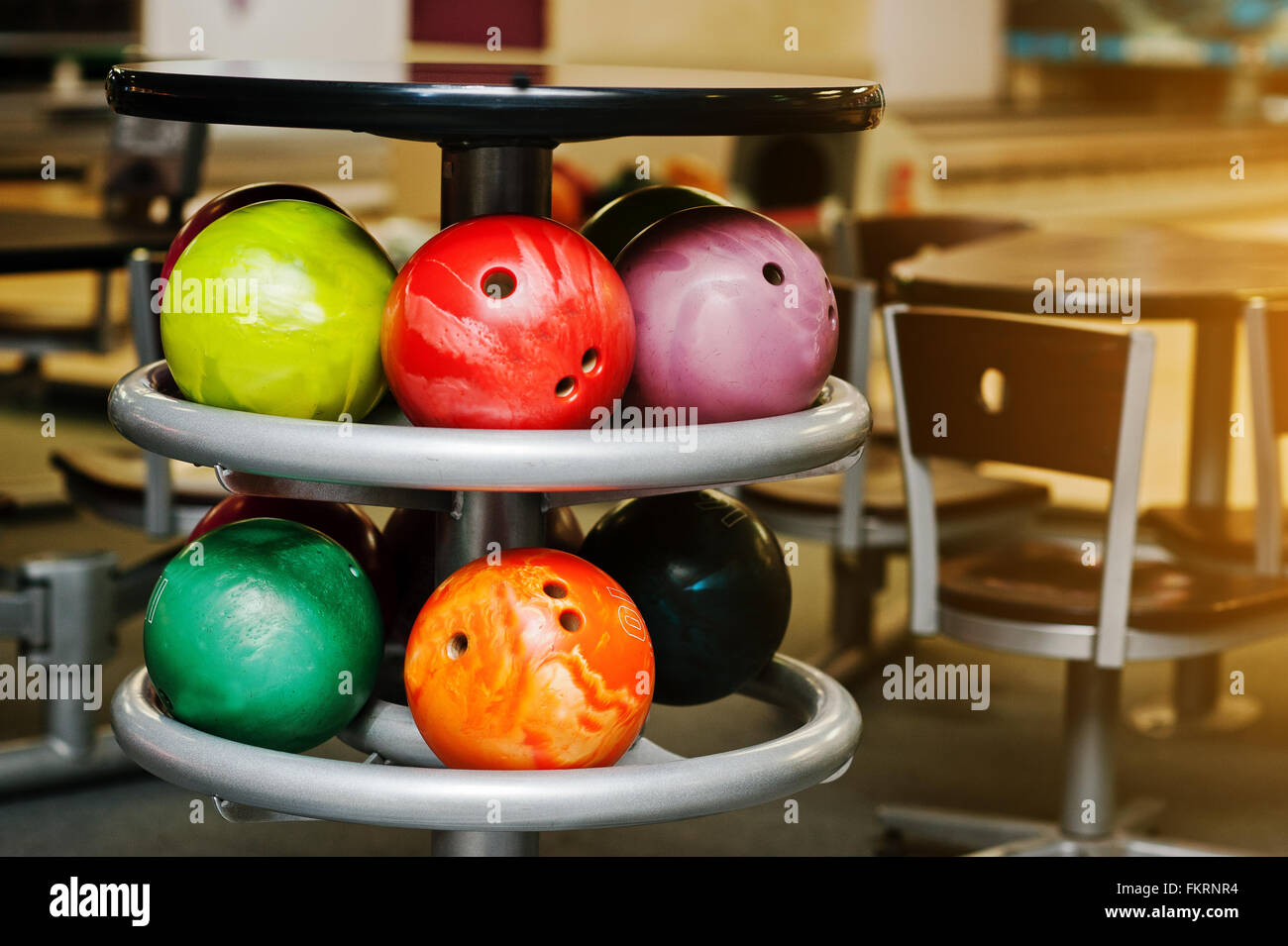 Bowling ball rack hi-res stock photography and images - Alamy